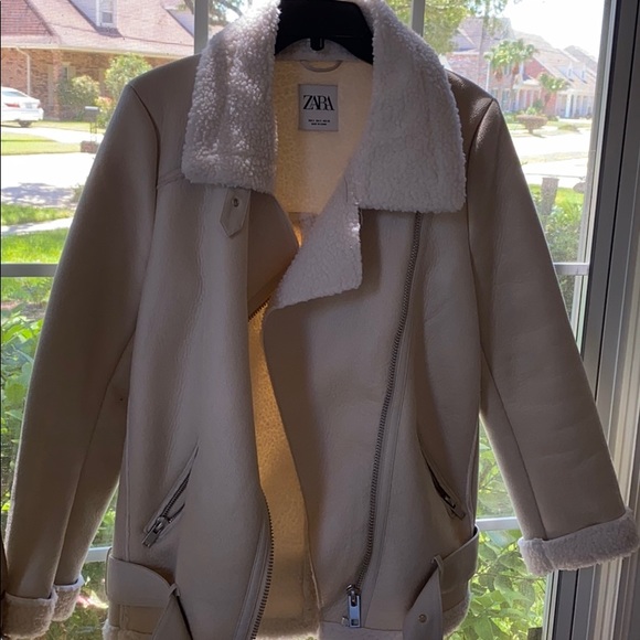 Zara | Jackets & Coats | Zara Cream Jacket | Poshmark